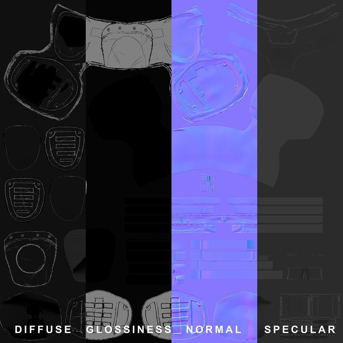 3D model Riot Armor VR / AR / low-poly rigged animated | CGTrader