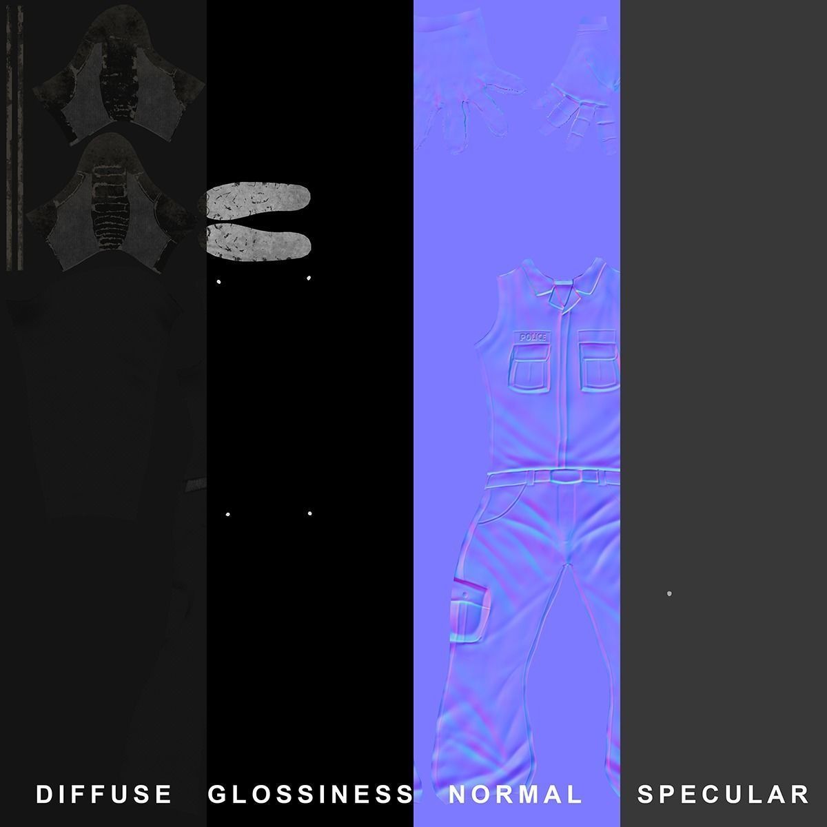 3D model Riot Armor VR / AR / low-poly rigged animated | CGTrader