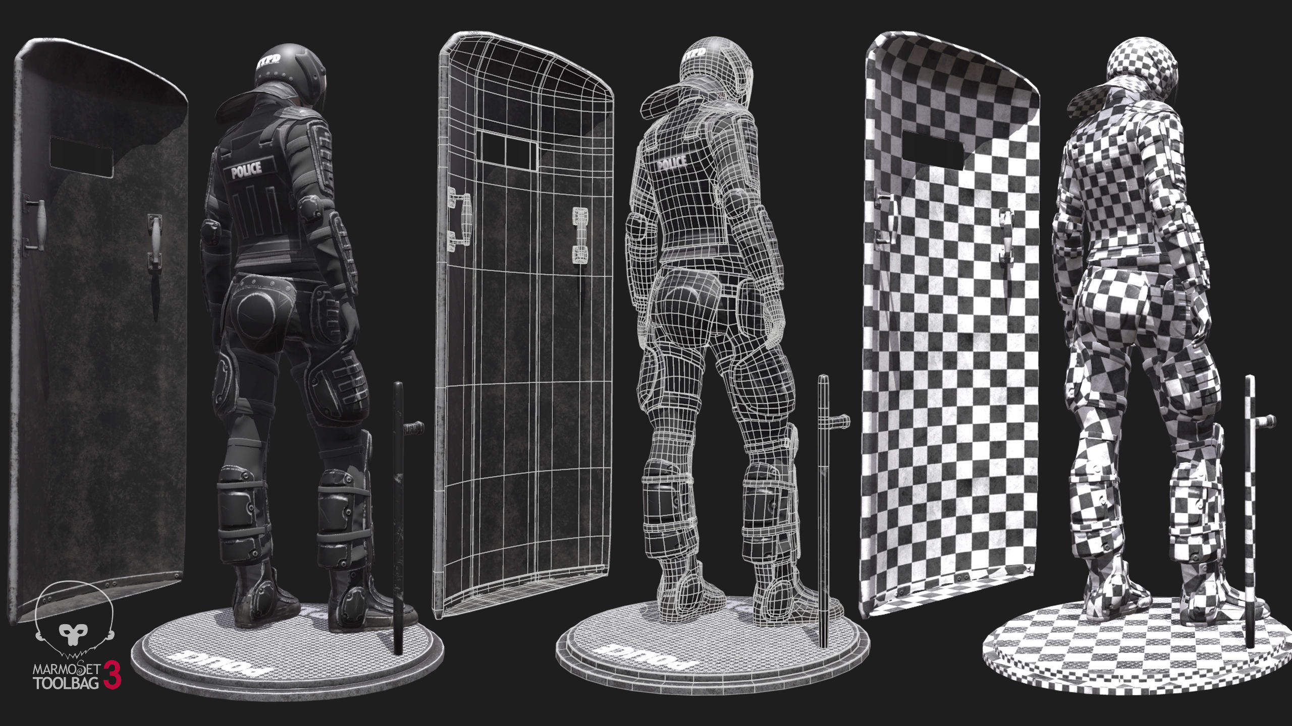 3D model Riot Armor VR / AR / low-poly rigged animated | CGTrader