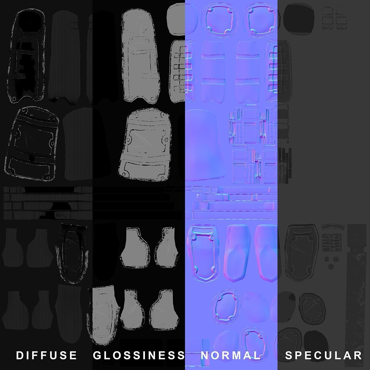 3D model Riot Armor VR / AR / low-poly rigged animated | CGTrader