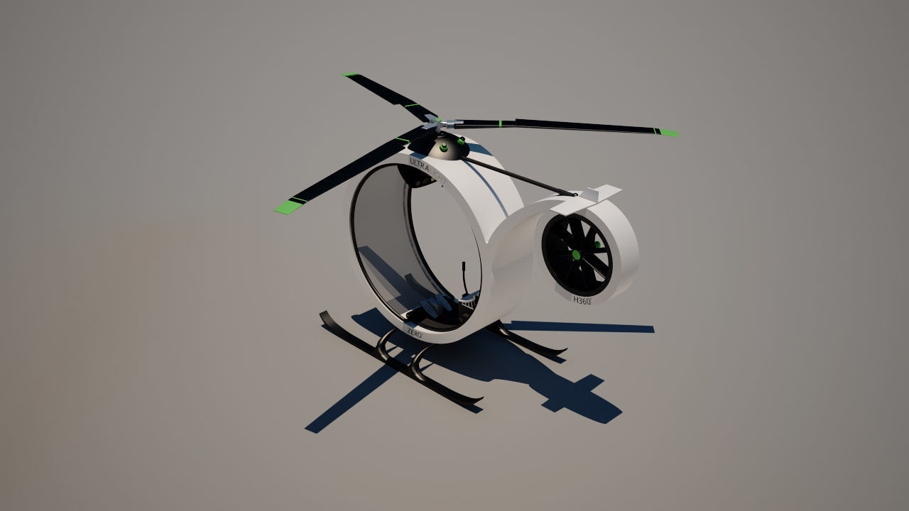 Ultra Light Helicopter Animated 3D model animated | CGTrader
