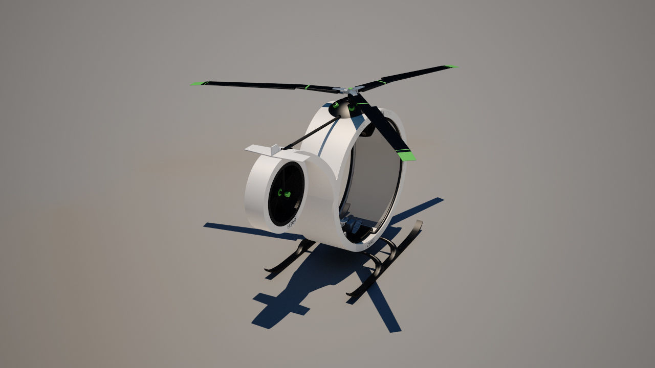 Ultra Light Helicopter Animated 3D model animated | CGTrader