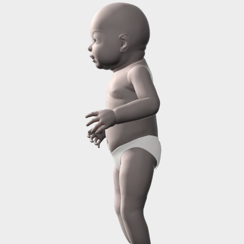 Baby 3D model in diapers 3D model | CGTrader