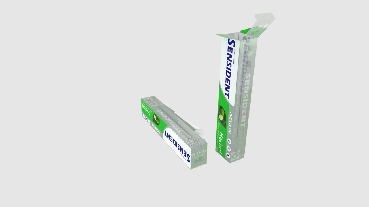 toothpaste packaging 3D model | CGTrader