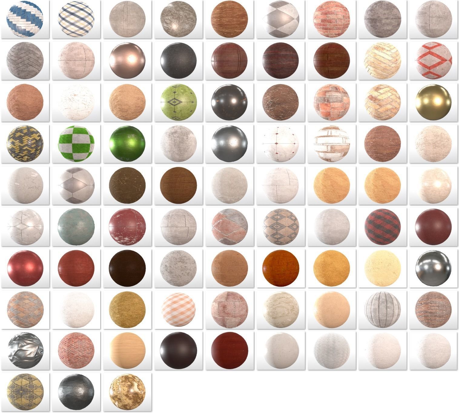 84 Seamless 4K PBR Materials Collection for archviz Texture | CGTrader