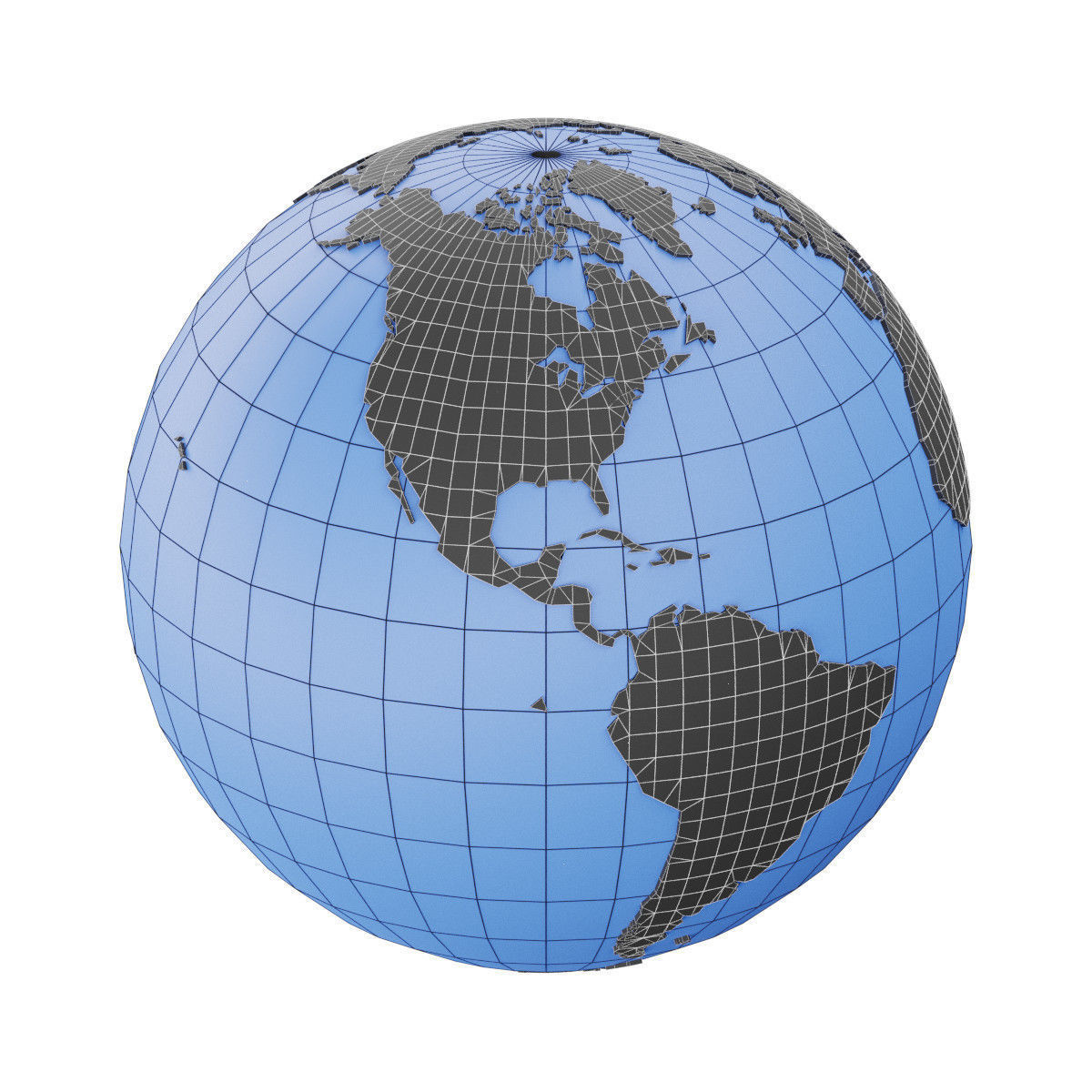 3D model Earth Globe Mesh VR / AR / low-poly | CGTrader