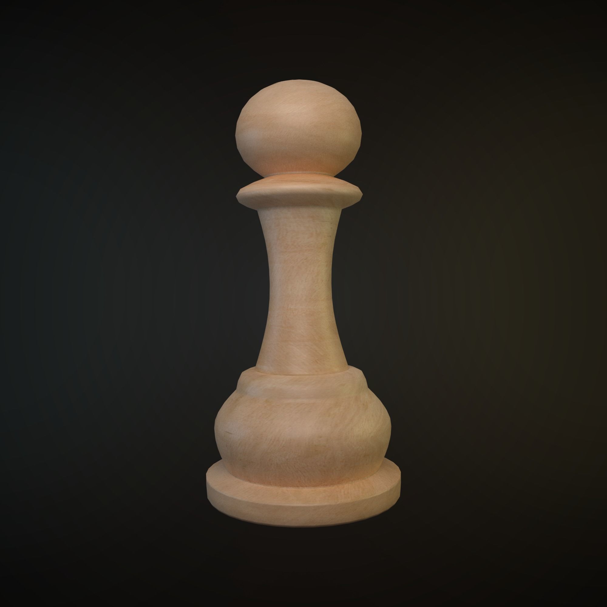 Wooden Pawn 3D model | CGTrader