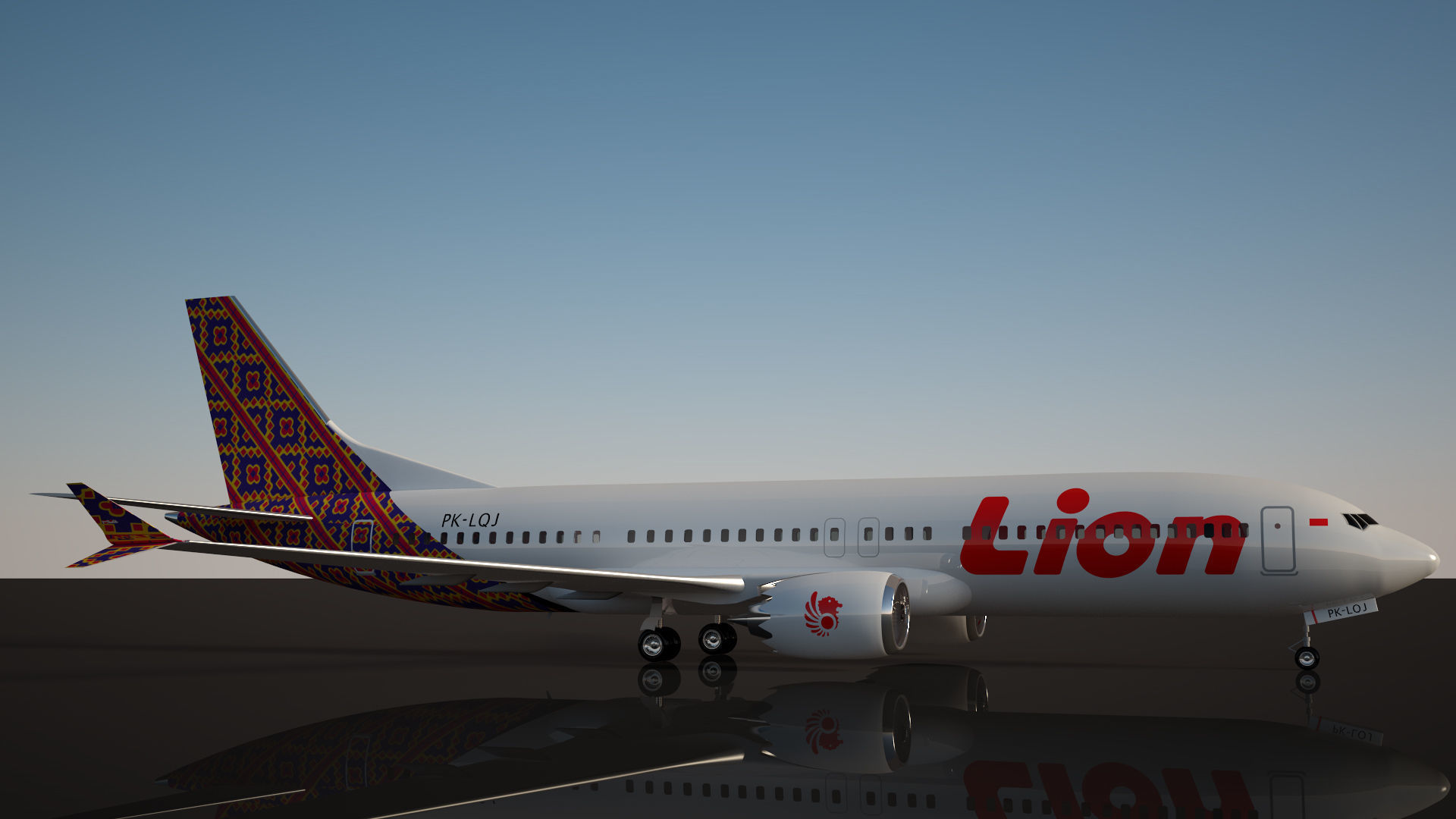 Lion Air Boeing 737 MAX 8 3D model | CGTrader