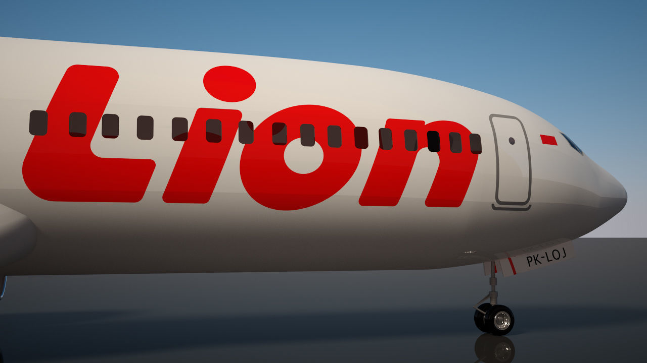 Lion Air Boeing 737 MAX 8 3D model | CGTrader