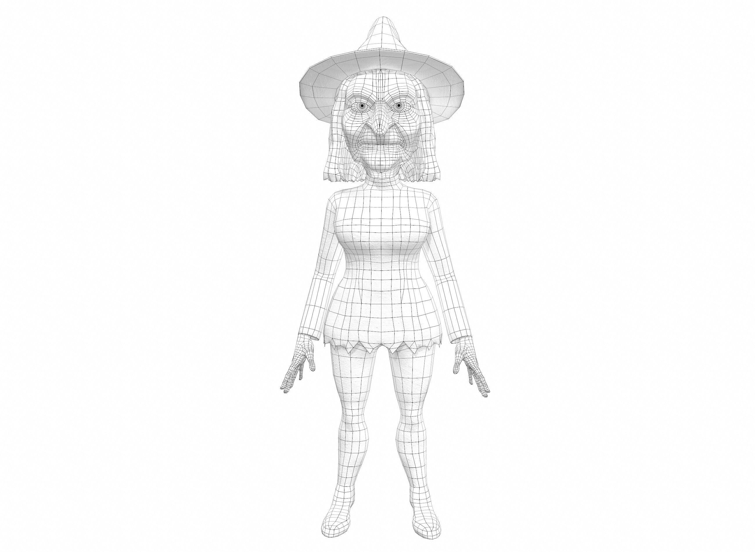 3D model Halloween characters pack rigged animated 3D models VR / AR ...