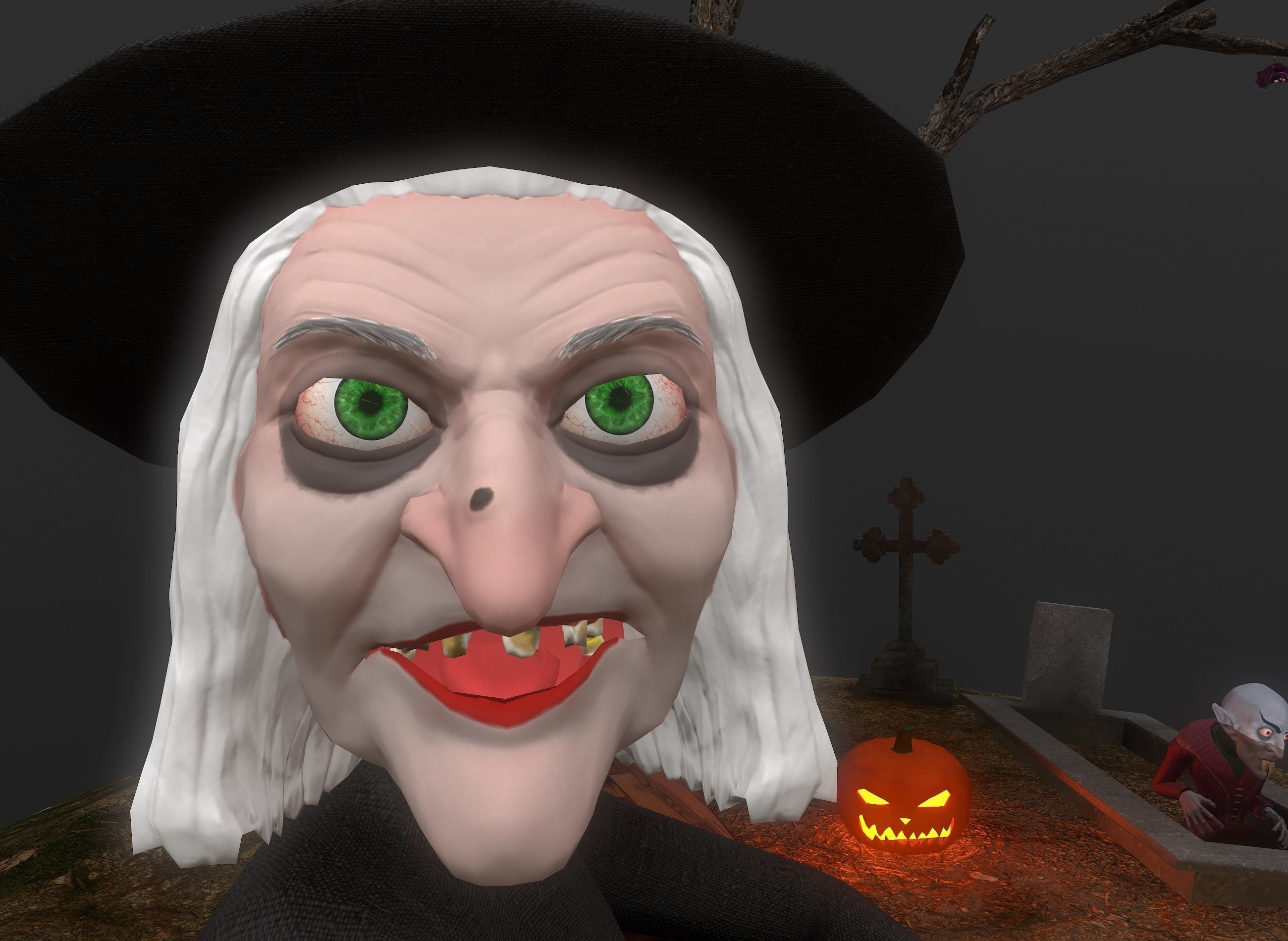 3D model Halloween characters pack rigged animated 3D models VR / AR ...