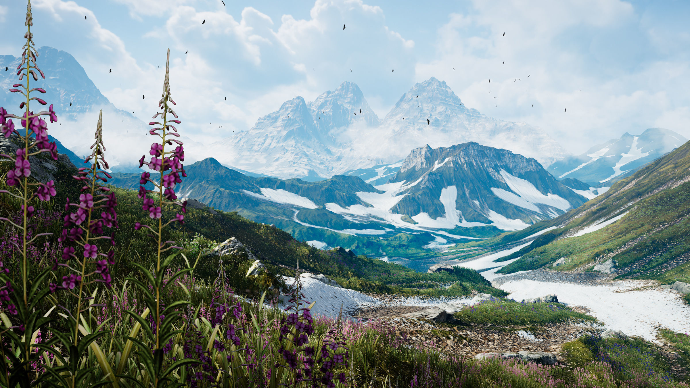 3D model Alpine Environment - Unity 2017 Project VR / AR / low-poly ...