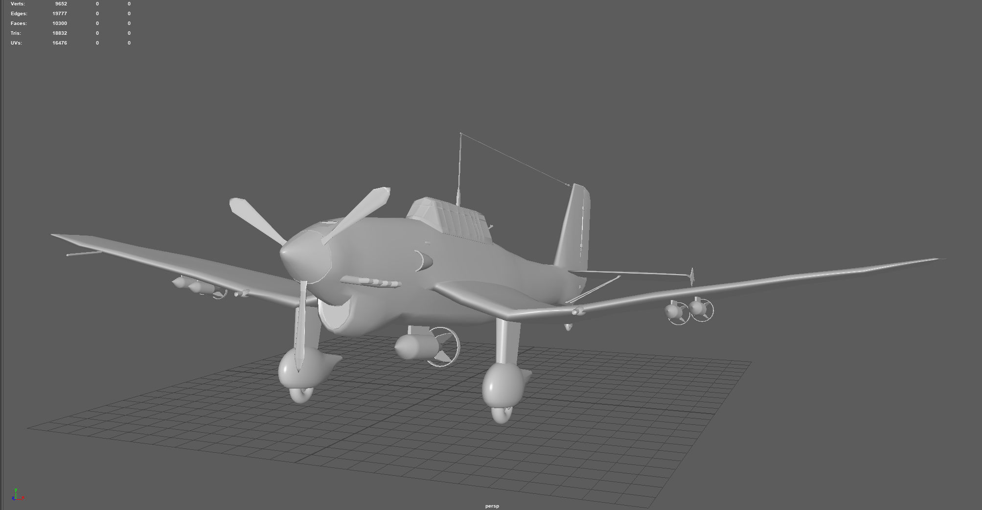 3D model JUNKERS JU 87 STUKA VR / AR / low-poly | CGTrader