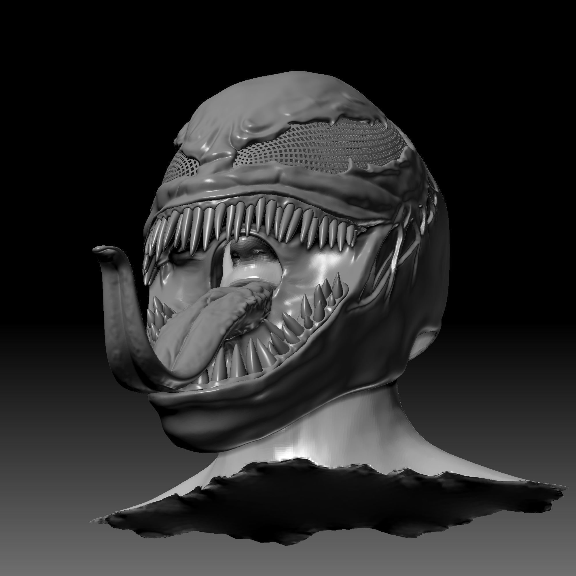 Venom Mask 3D Printable Model 3D model 3D printable | CGTrader