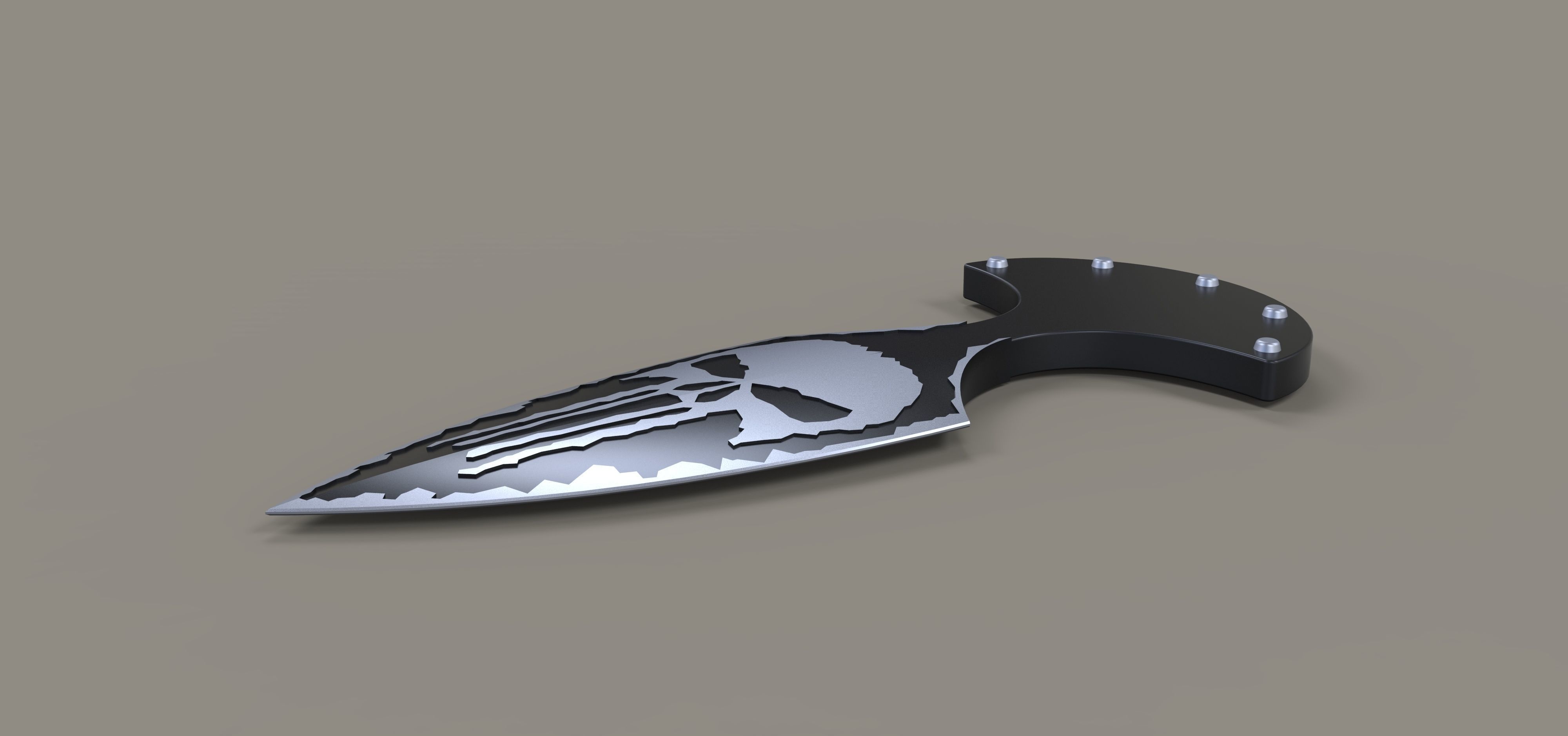 Punisher Push Dagger 3d Model Cgtrader