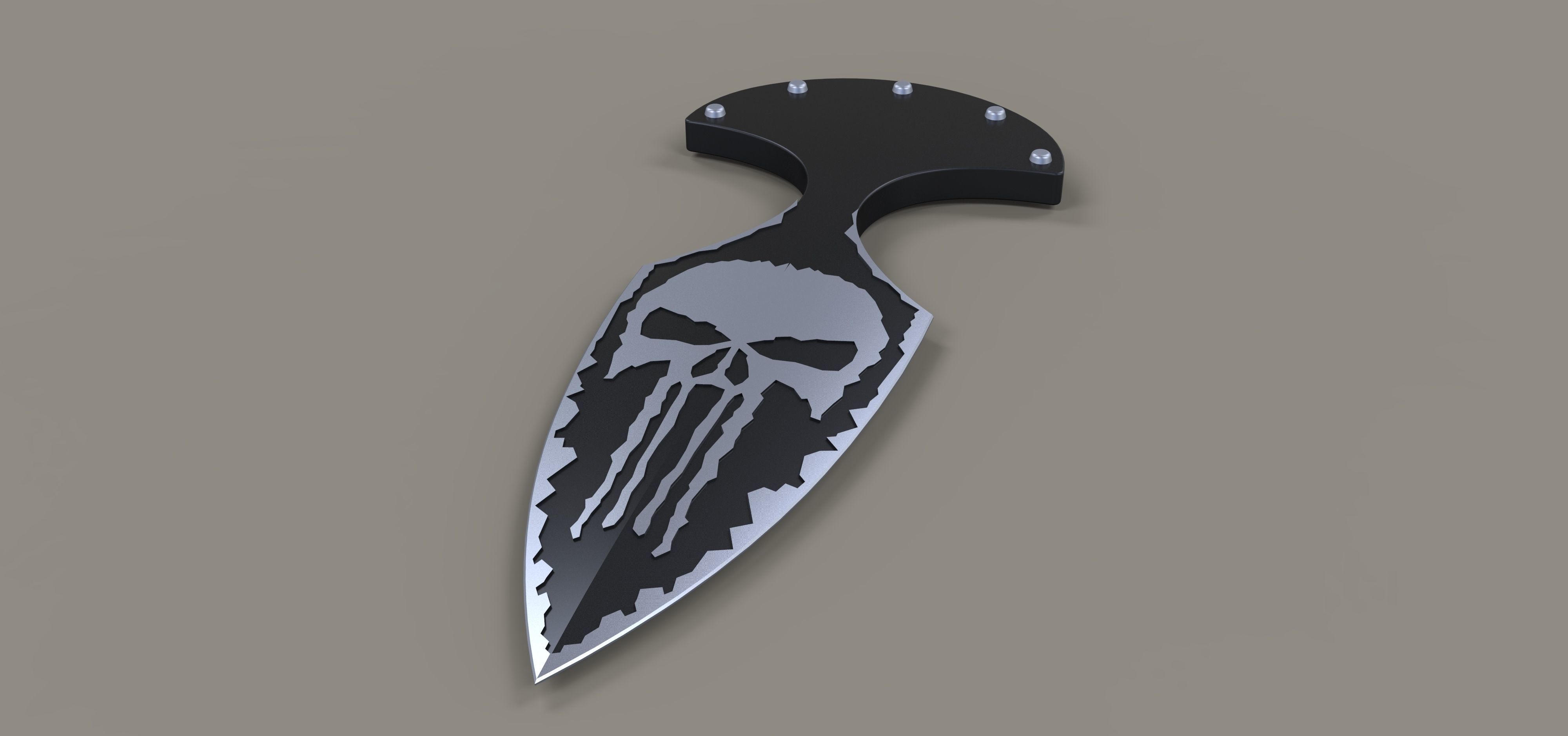 Punisher Push Dagger 3d Model Cgtrader