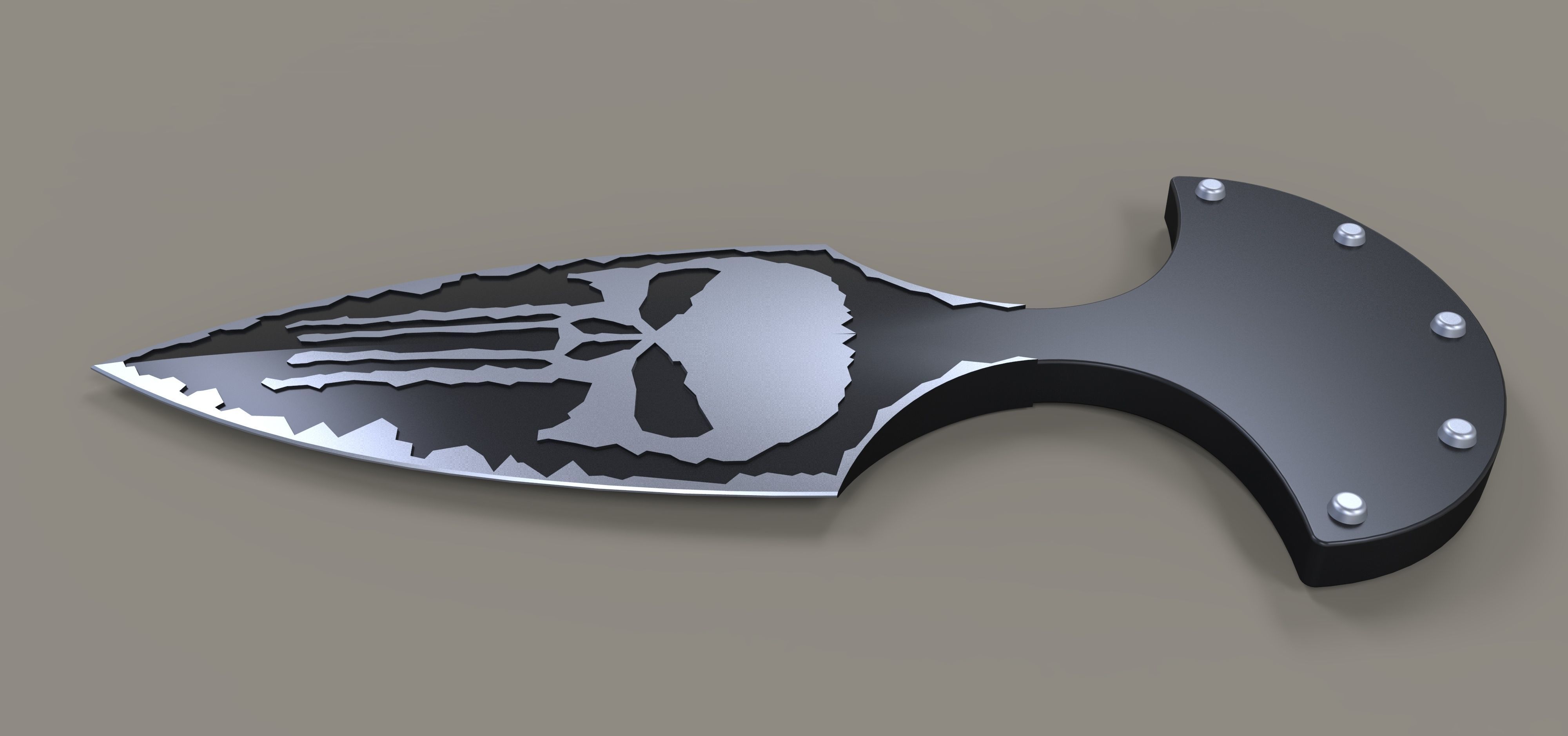 Punisher push dagger 3D model | CGTrader