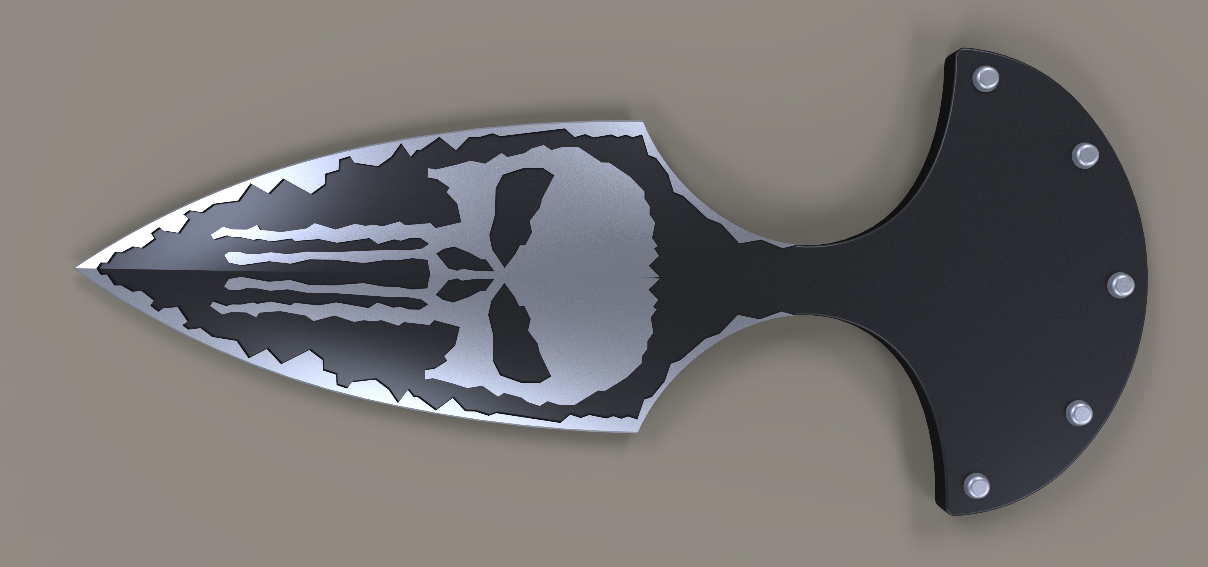Punisher push dagger 3D model | CGTrader