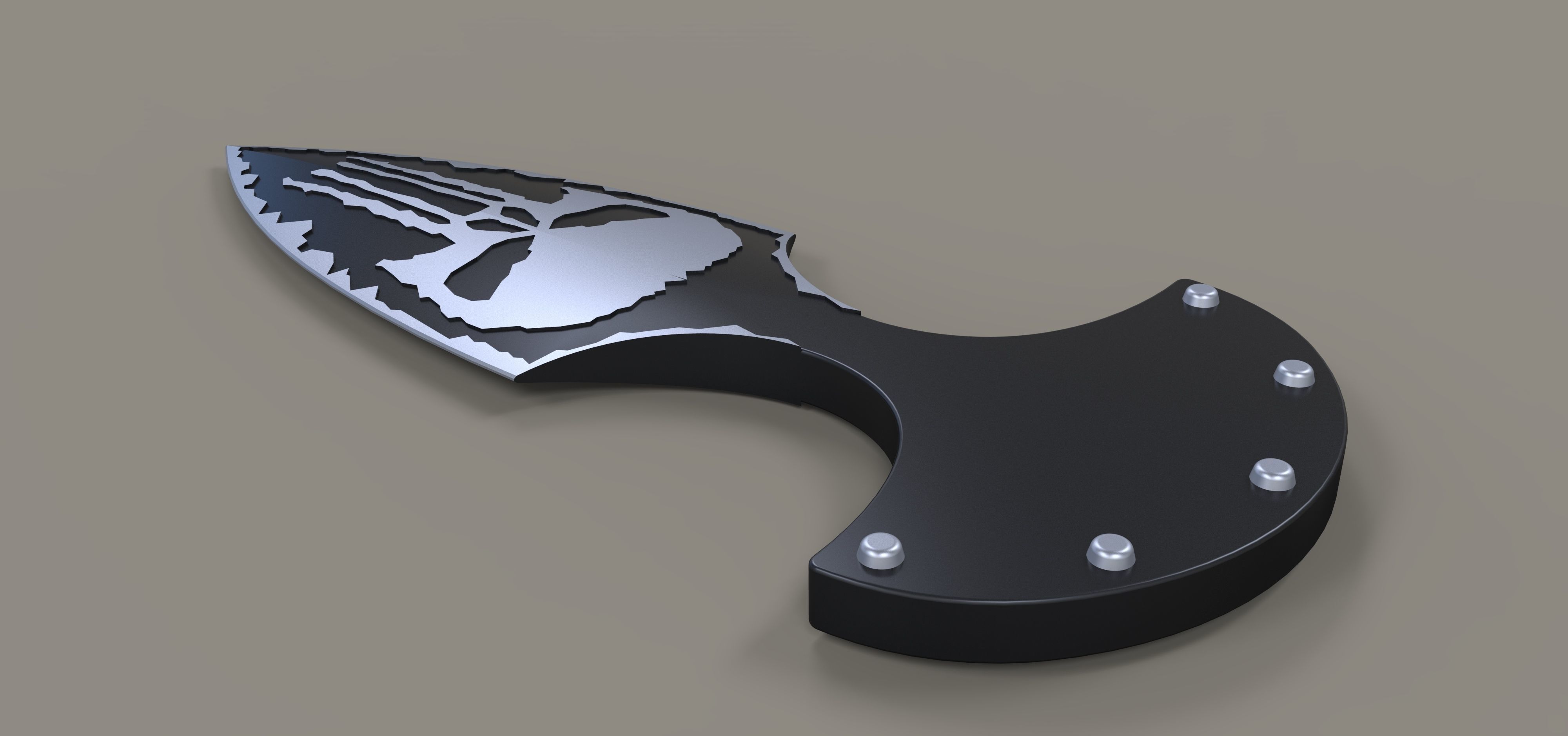 Punisher push dagger 3D model | CGTrader