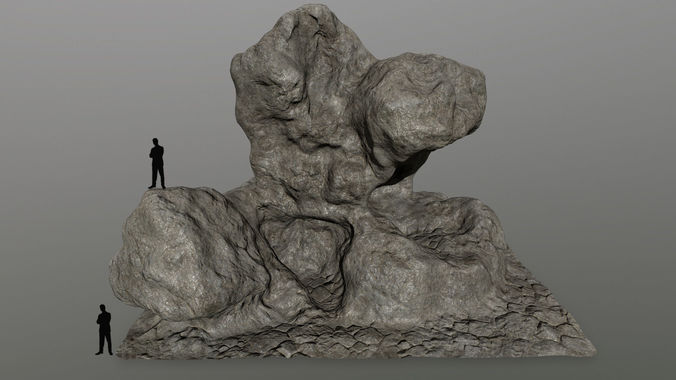 3D model rocks rock formation with two people VR / AR / low-poly | CGTrader