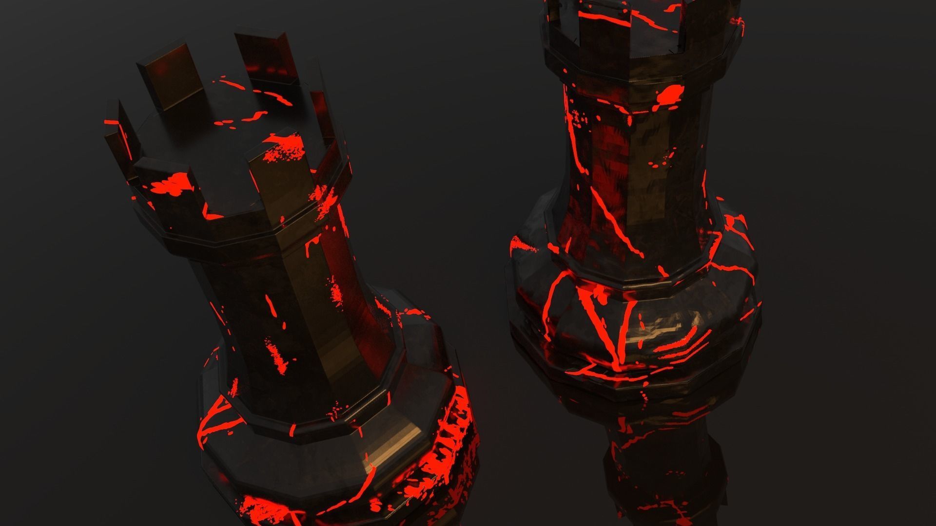 Demonic Rooks Chess Piece 3D model | CGTrader