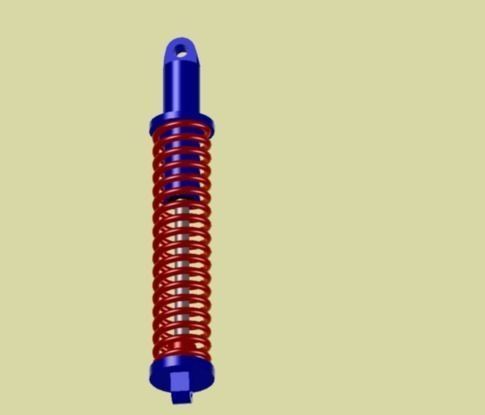 Shocks metal spring free 3D model | CGTrader