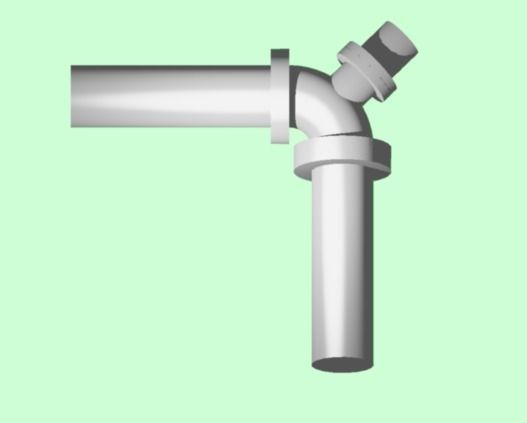 Steam Valve Elbow free 3D model | CGTrader