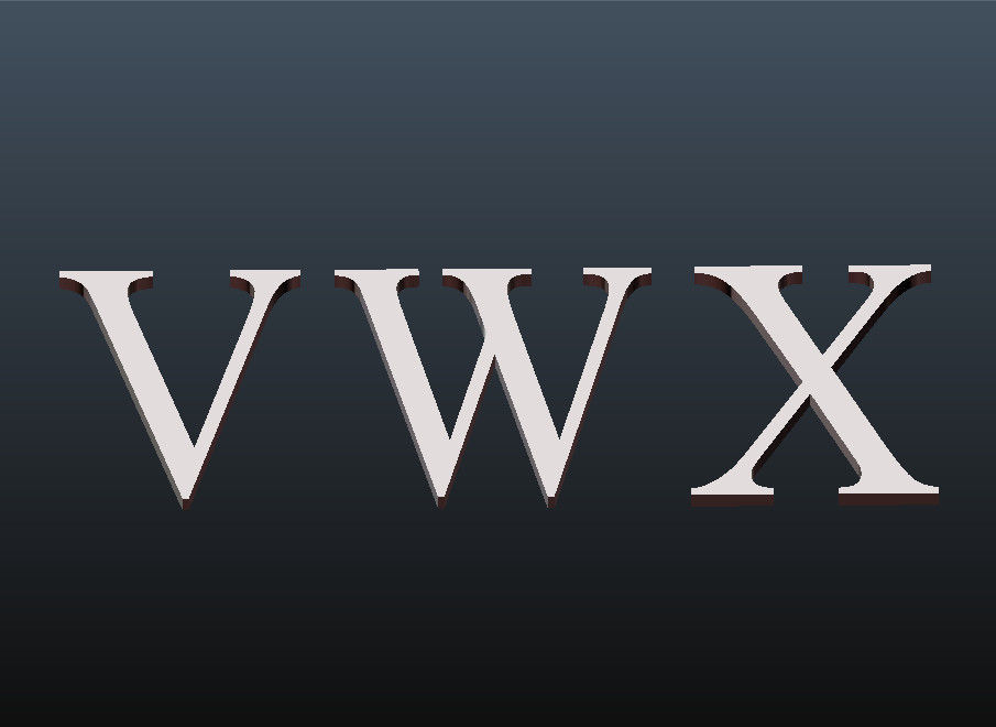 Times New Roman Font 3D model 3D printable | CGTrader