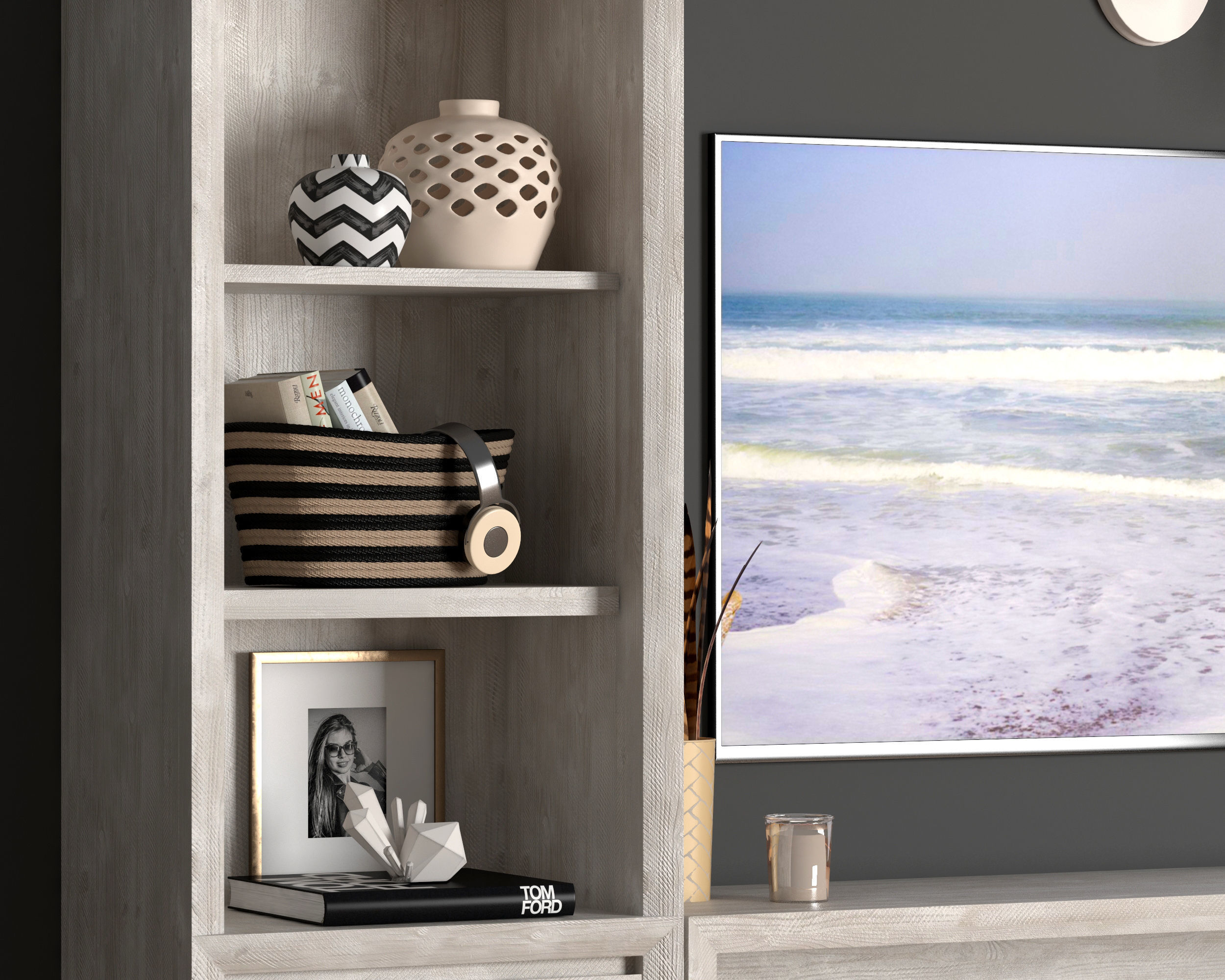 CALLUM WIDE MEDIA WALL SET 3D model | CGTrader