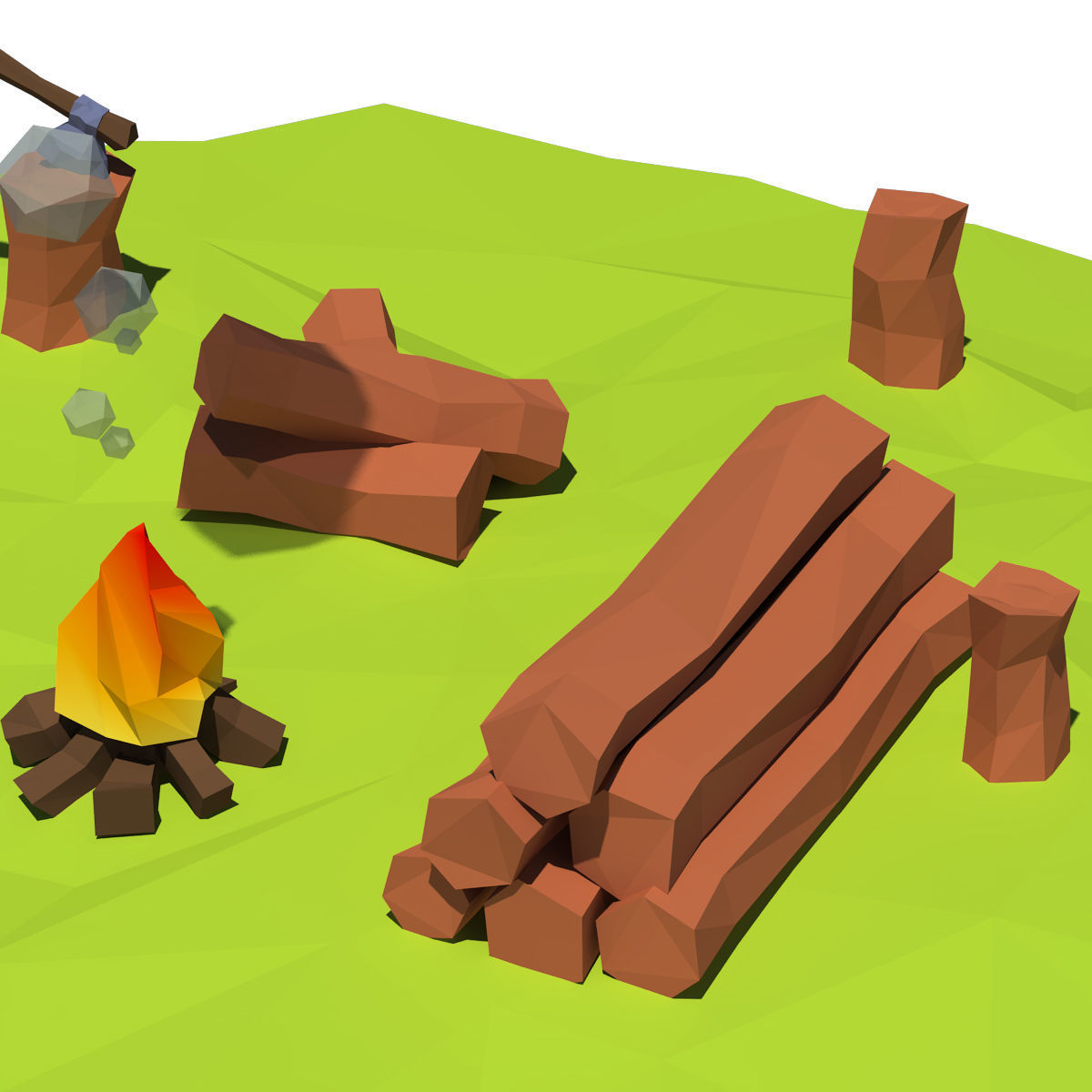 3D model Cartoon logs VR / AR / low-poly | CGTrader