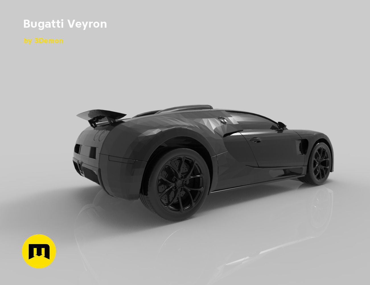 Bugatti Veyron 3D model 3D printable | CGTrader