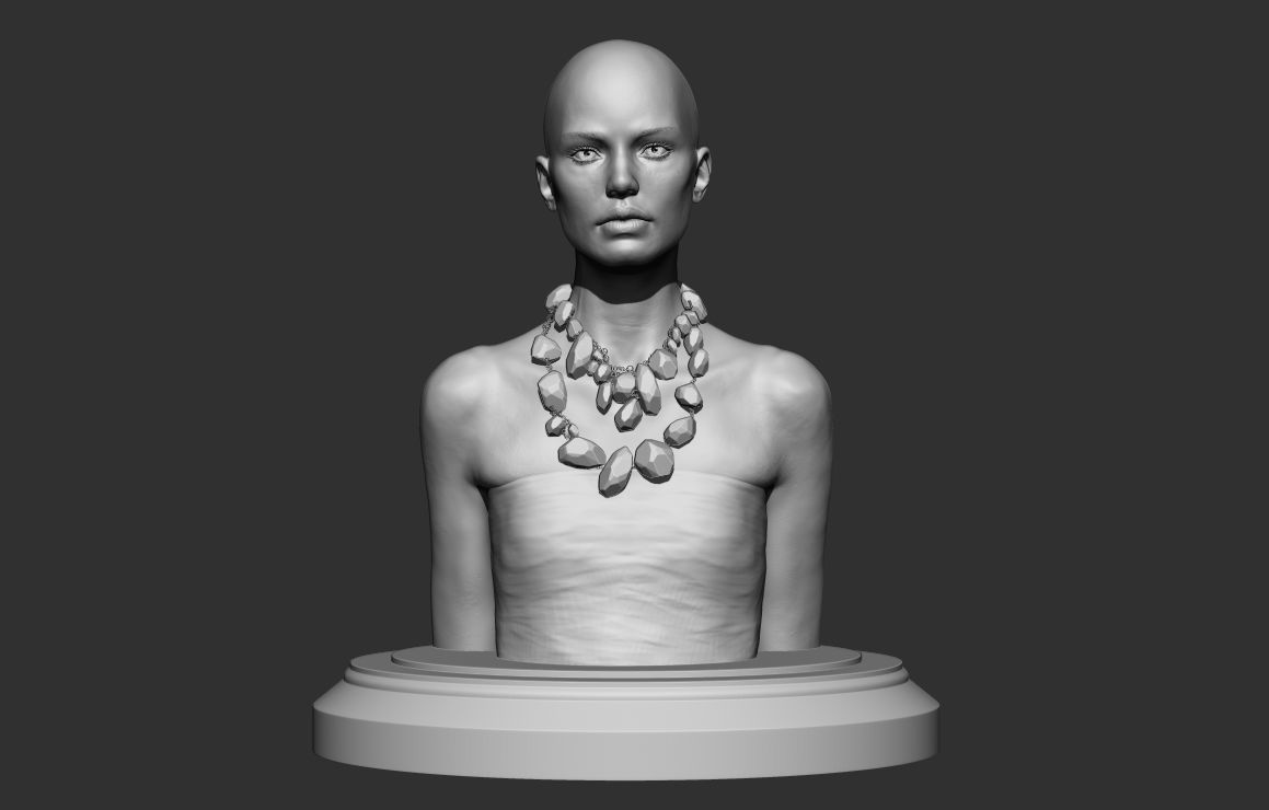 Woman Bust 3D model 3D printable | CGTrader