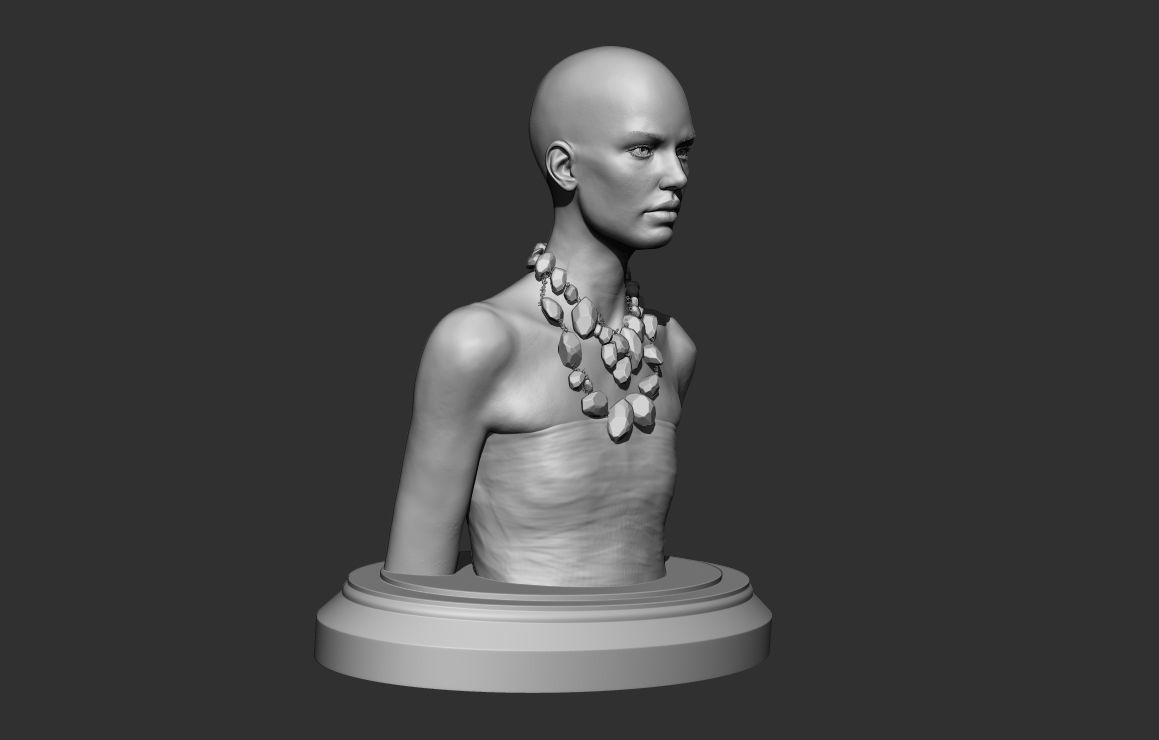 Woman Bust 3D model 3D printable | CGTrader