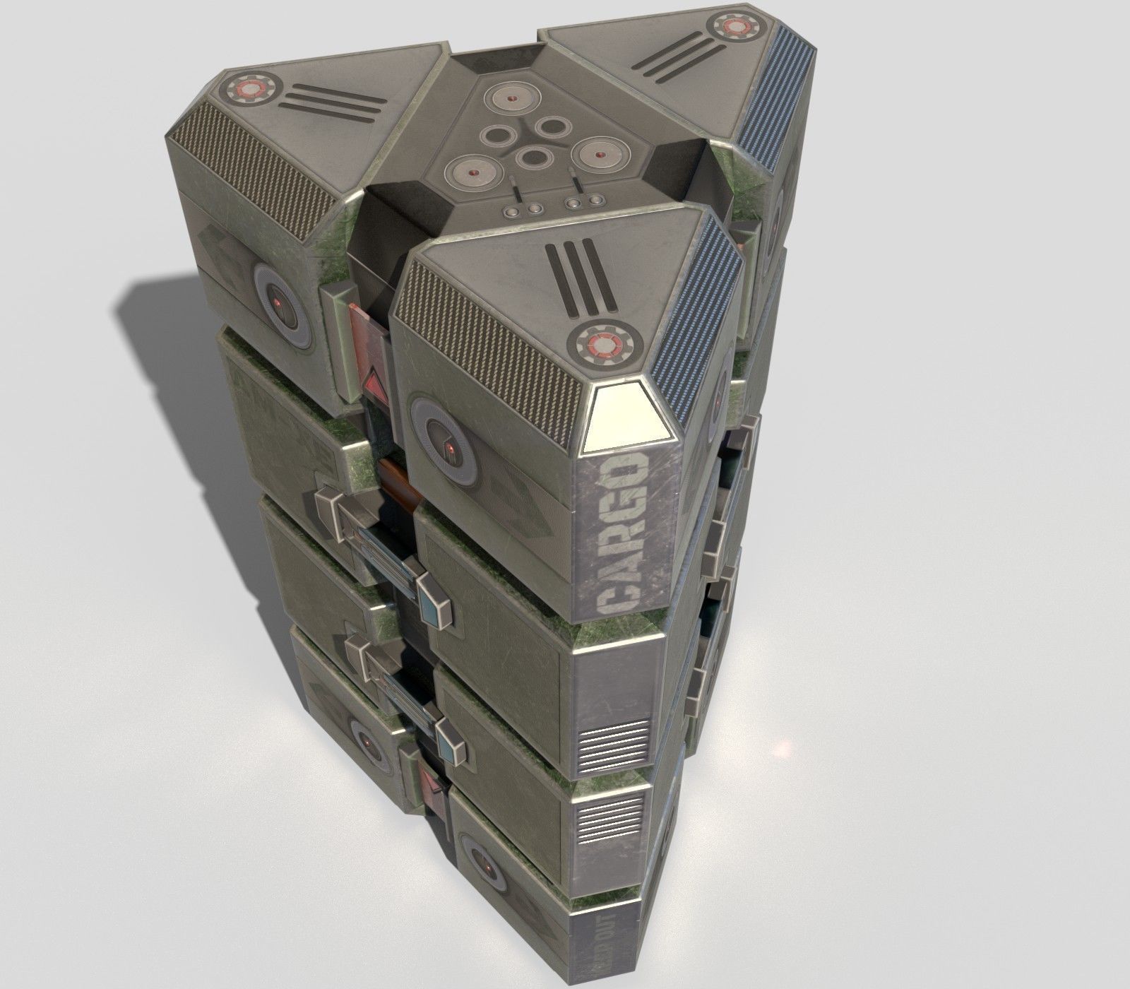 3D model Sci fi machine - Cyberpunk design - PBR VR / AR / low-poly ...