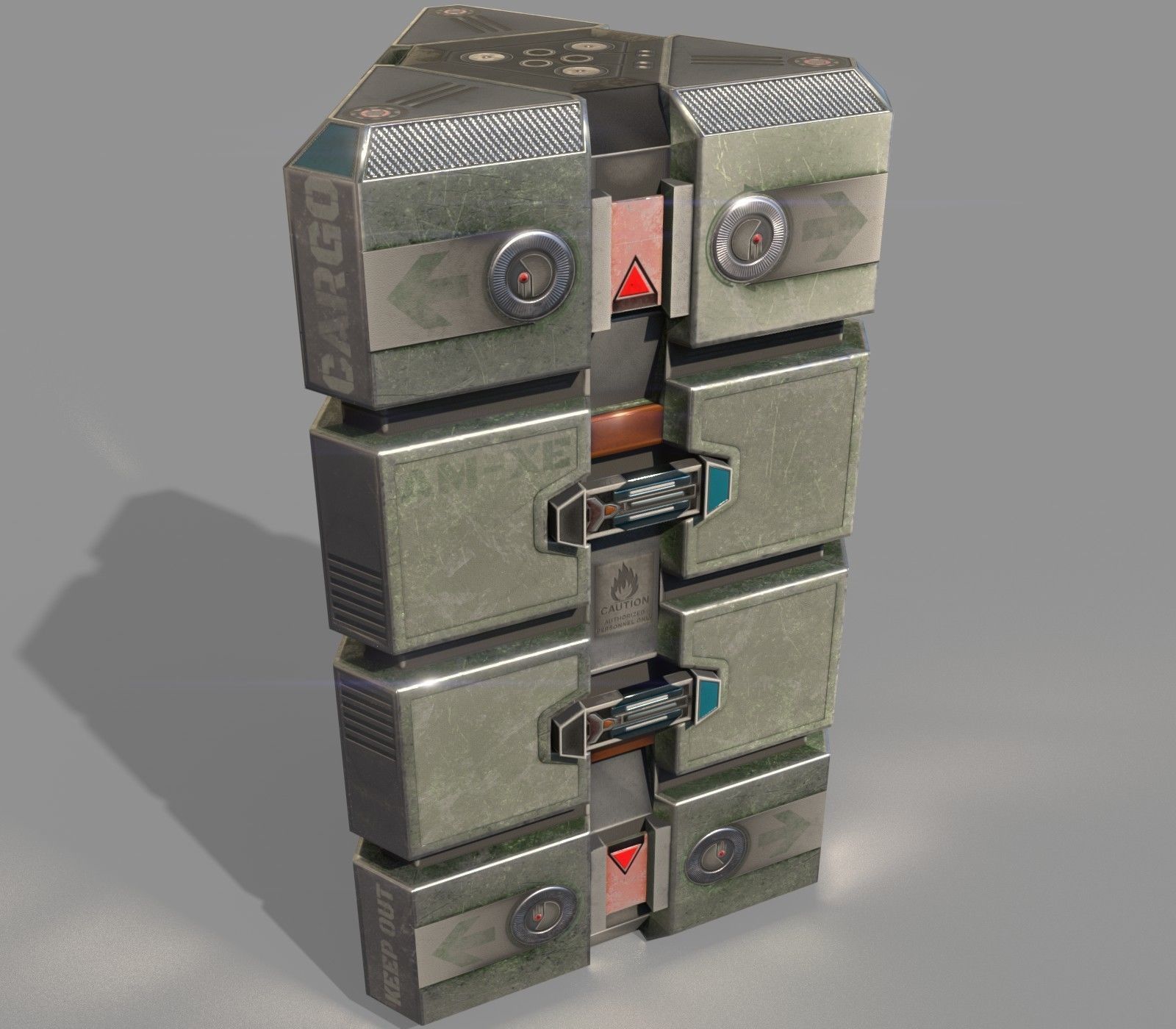 3D model Sci fi machine - Cyberpunk design - PBR VR / AR / low-poly ...