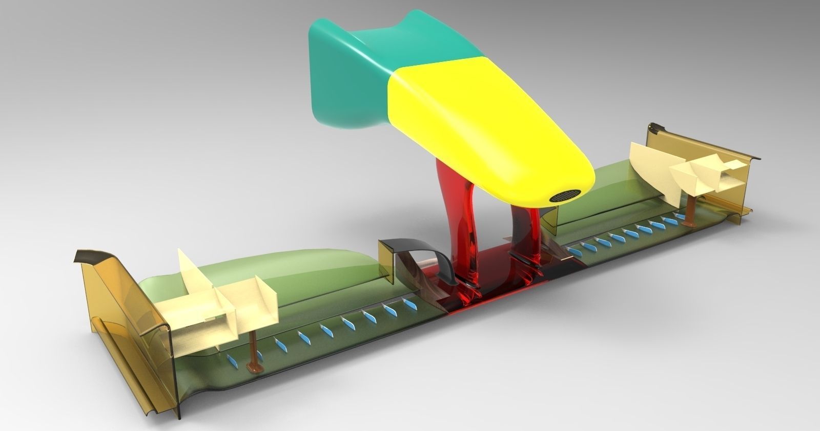 F1 front wing 3D model | CGTrader