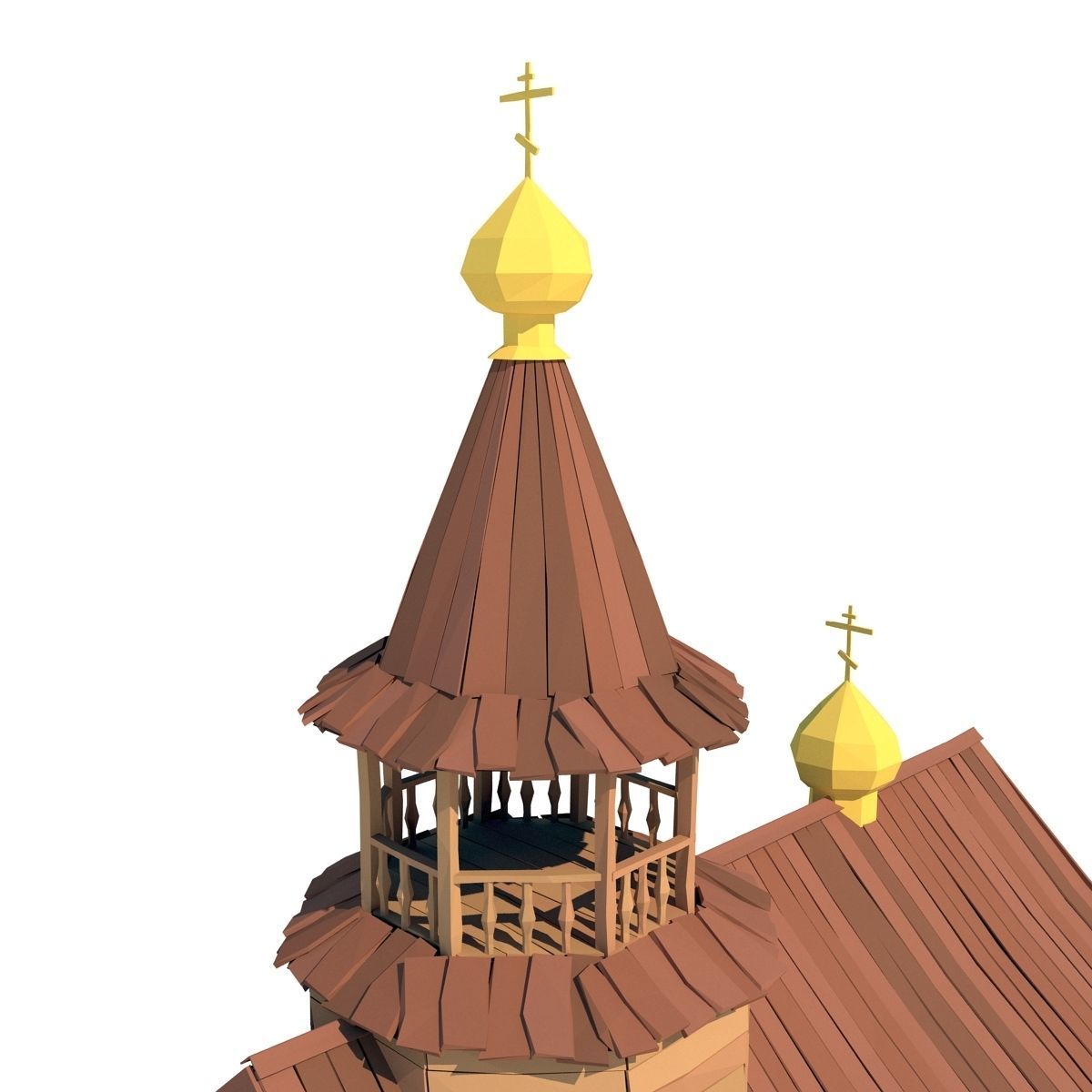 3D model Cartoon wooden church VR / AR / low-poly | CGTrader