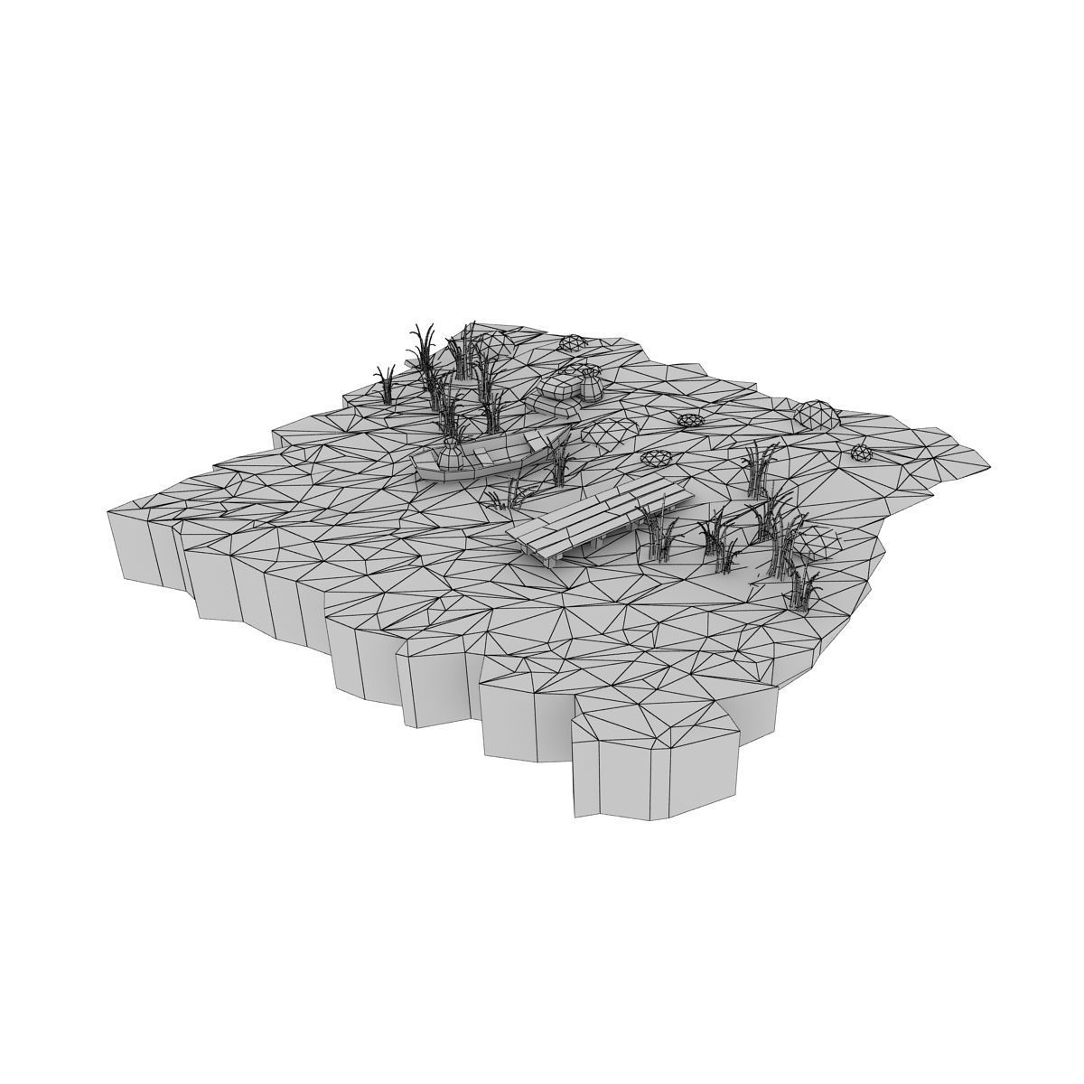 3D model Cartoon shore VR / AR / low-poly | CGTrader