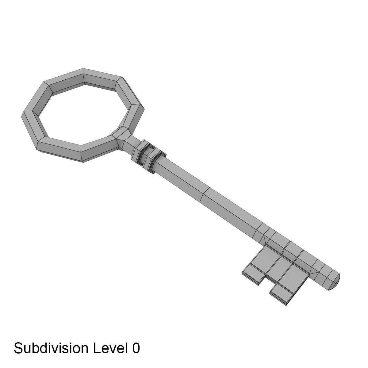 Key gold 3D model | CGTrader