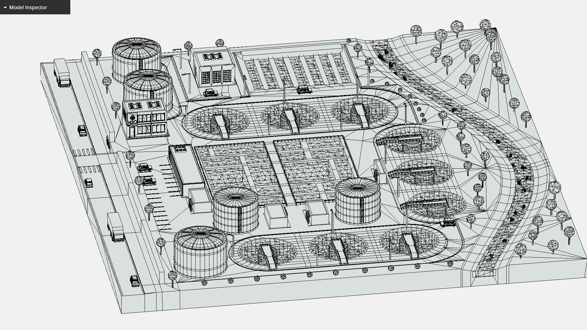 3D model Isometric Water Treatment Plant Large Size VR / AR / low-poly ...