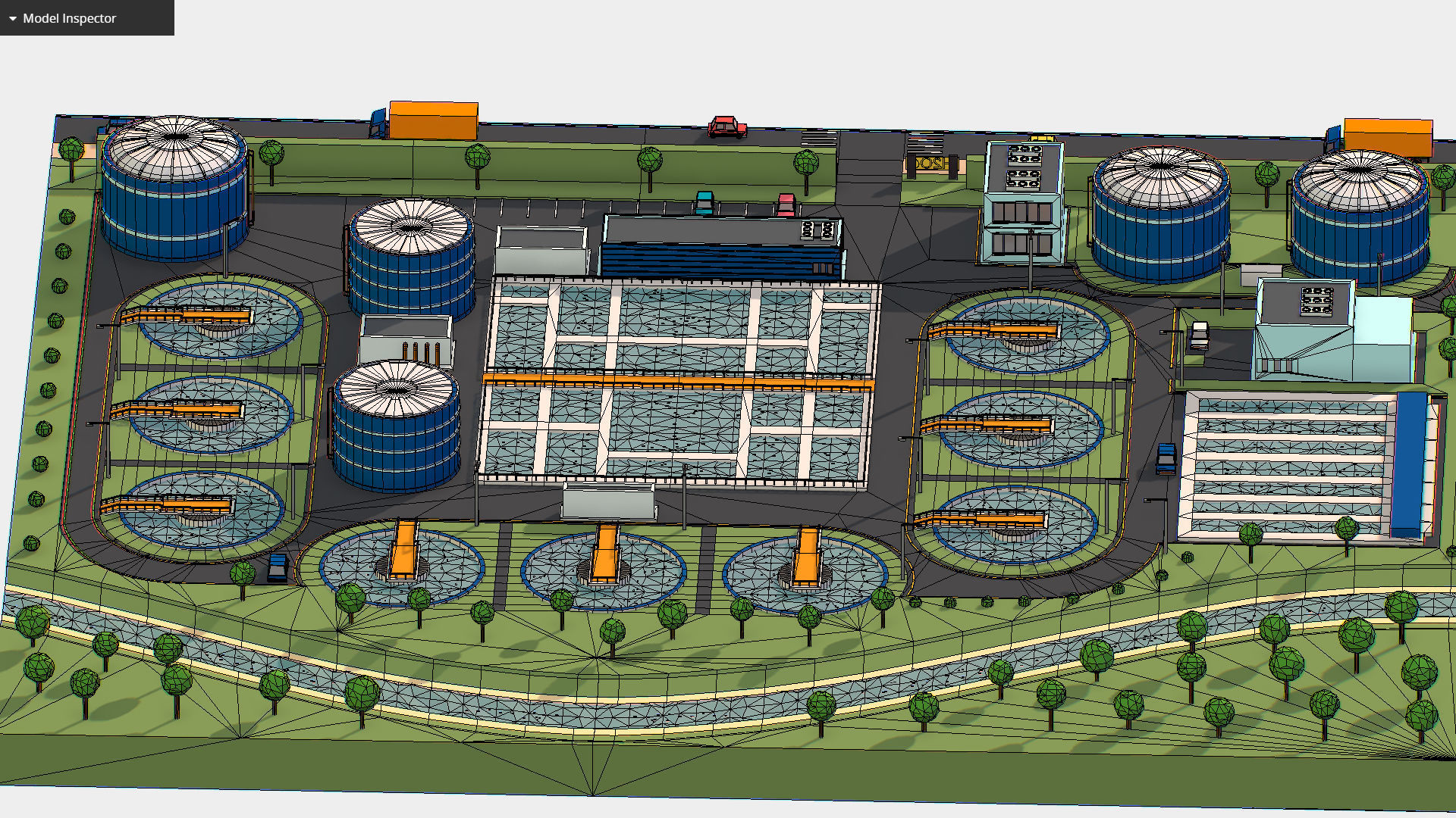 3D model Isometric Water Treatment Plant Large Size VR / AR / low-poly ...