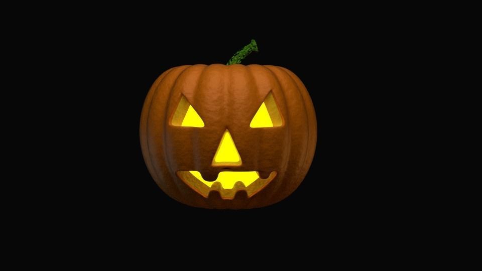 Jack-O-Lantern lamp Halloween Pumpkin 3D model animation 3D model ...