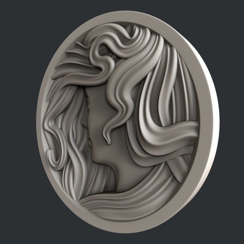3d STL models for CNC face girl 3D model | CGTrader