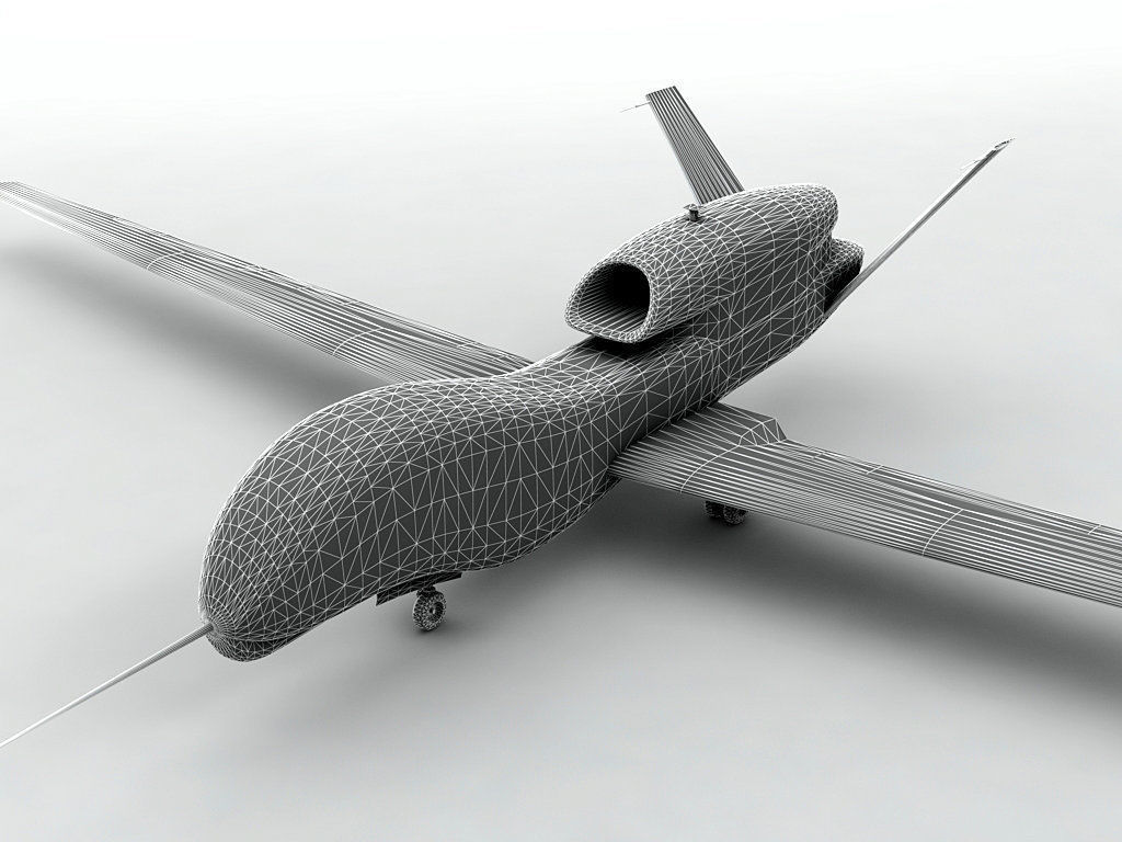 3D model Global Hawk UAV Unmanned Aircraft VR / AR / low-poly | CGTrader