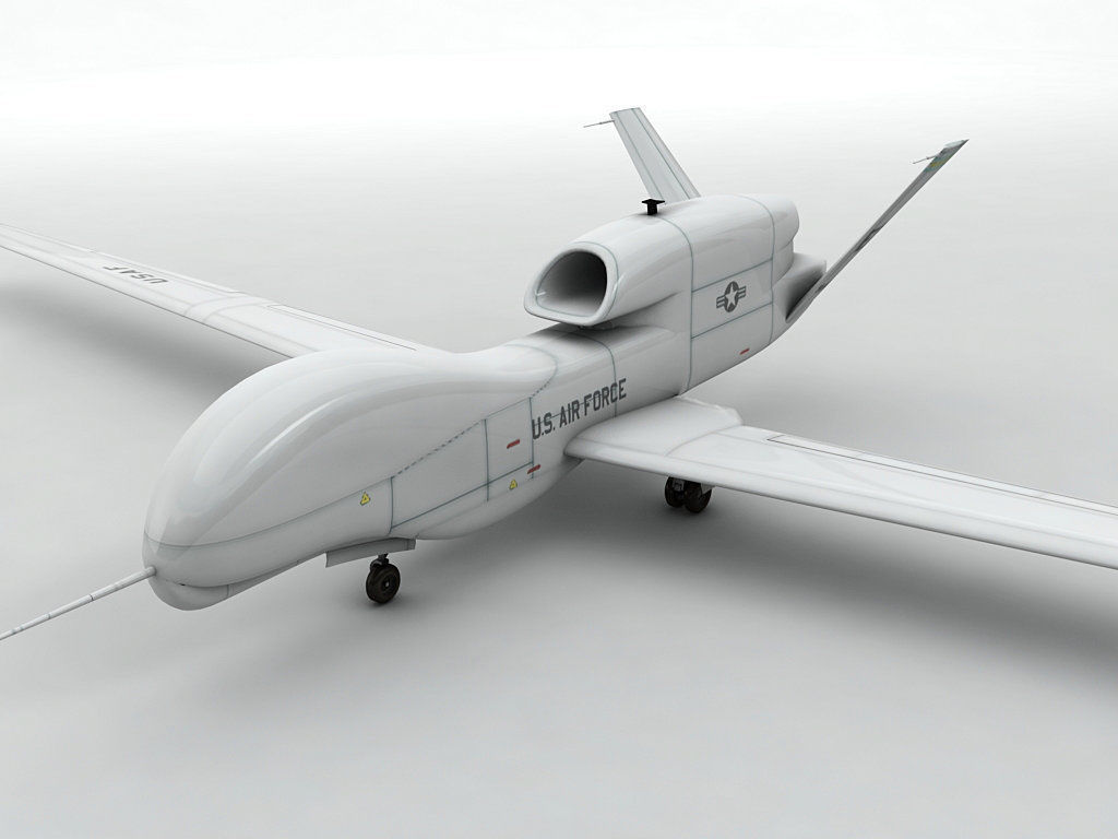 3D model Global Hawk UAV Unmanned Aircraft VR / AR / low-poly | CGTrader