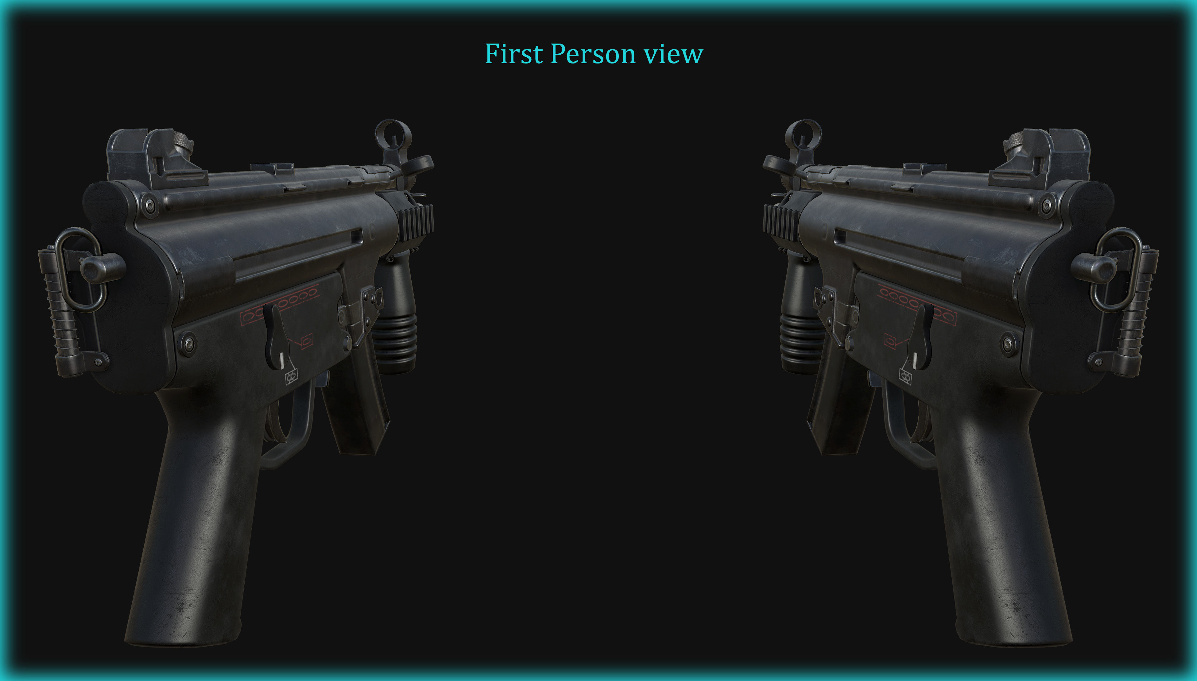 3d Model Hk Mp5 Smg Lowpoly Gameready Vr Ar Low Poly Cgtrader