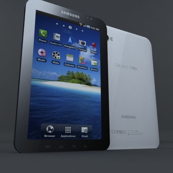 samsung p1000 galaxy tablet 3D model | CGTrader