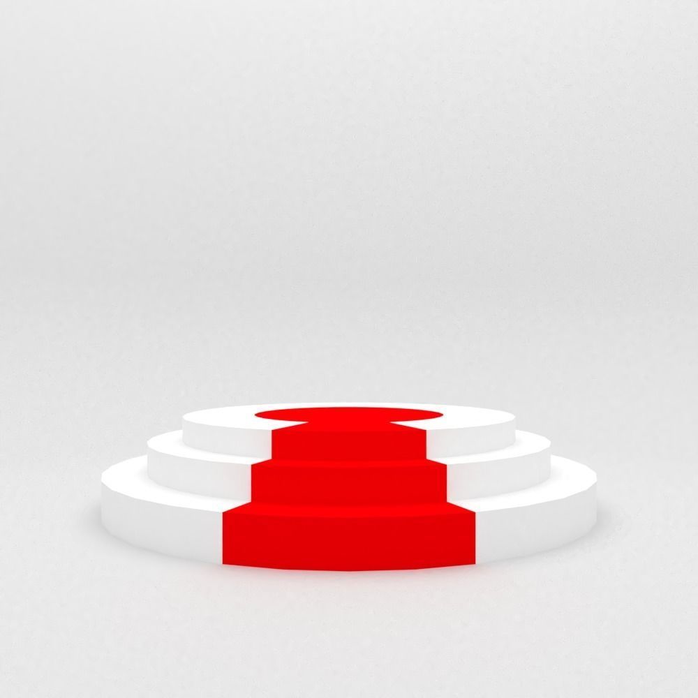 3D model Flat stage podium with elegant lightning VR / AR / low-poly ...