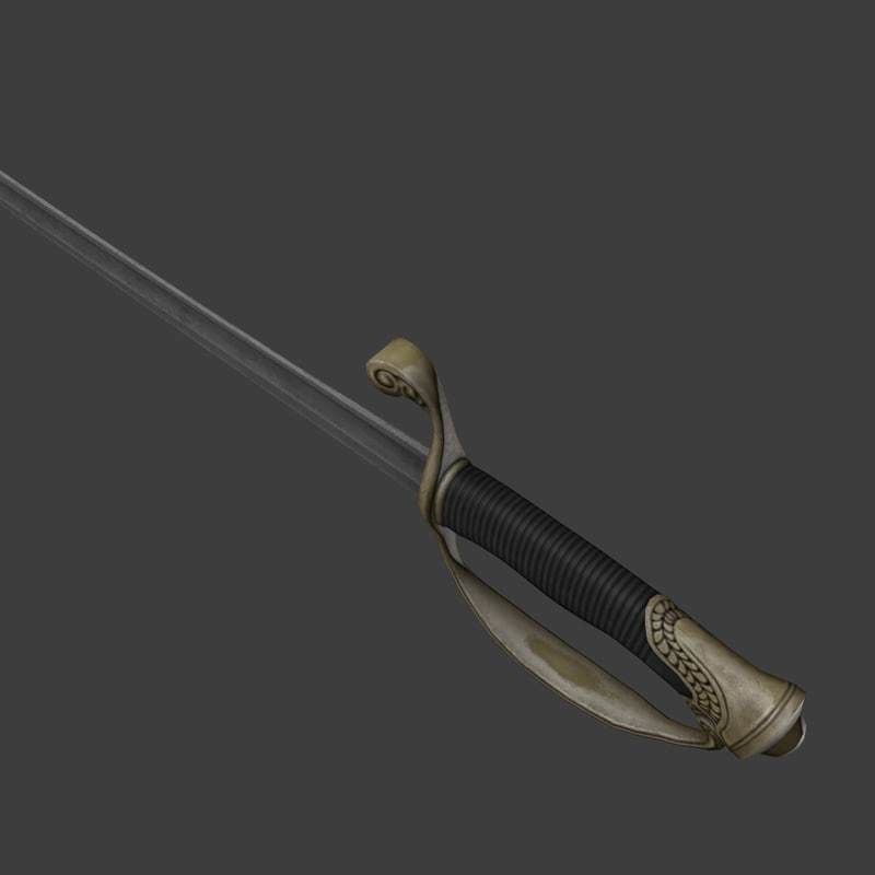 3D model 19th century US Army sabre VR / AR / low-poly | CGTrader