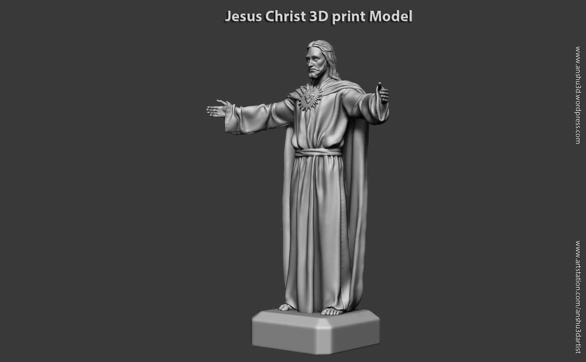 Jesus Christ vol3 statue for 3d print 3D model 3D printable | CGTrader